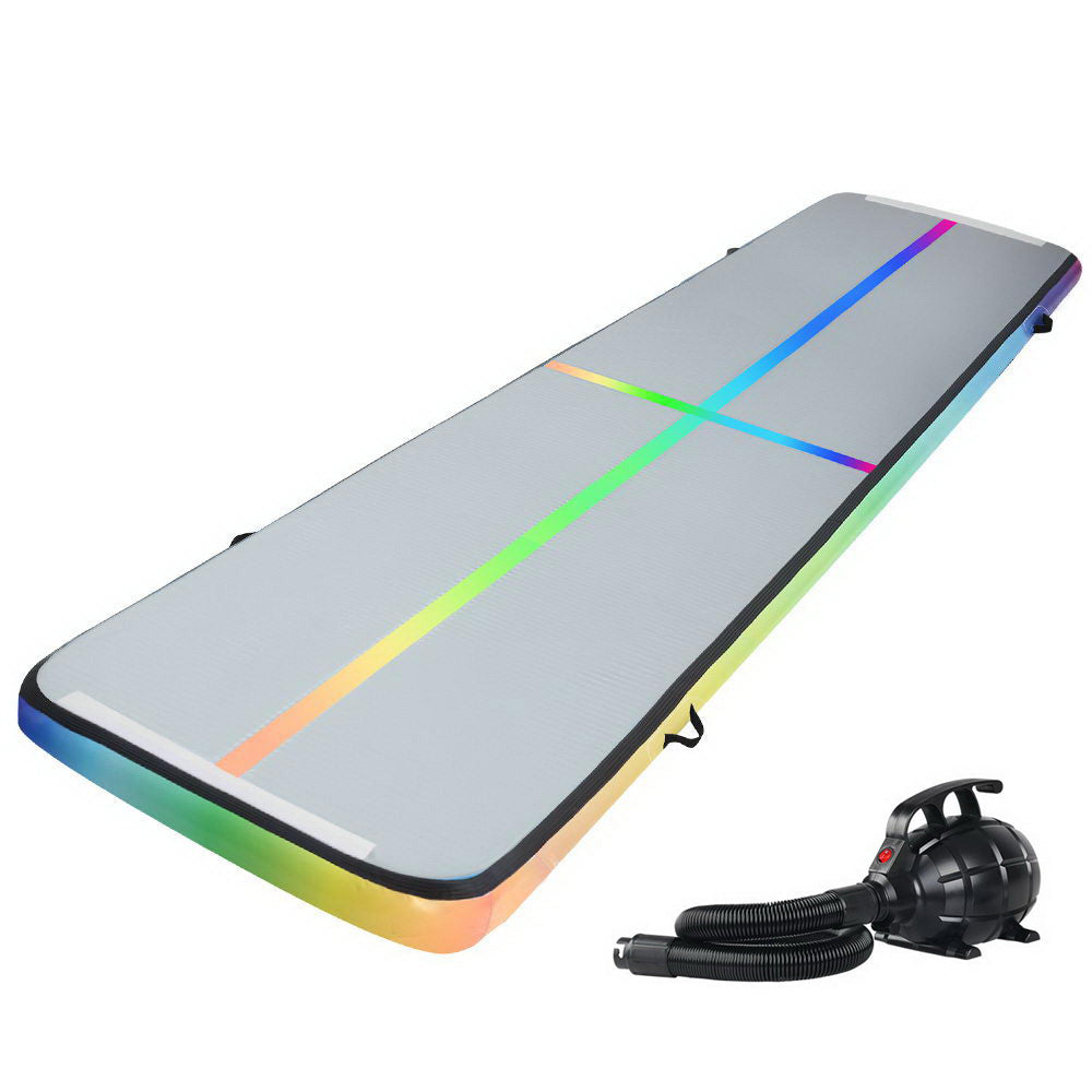 Everfit 5M Air Track Gymnastics Tumbling Exercise Mat W/ Pump Inflatab